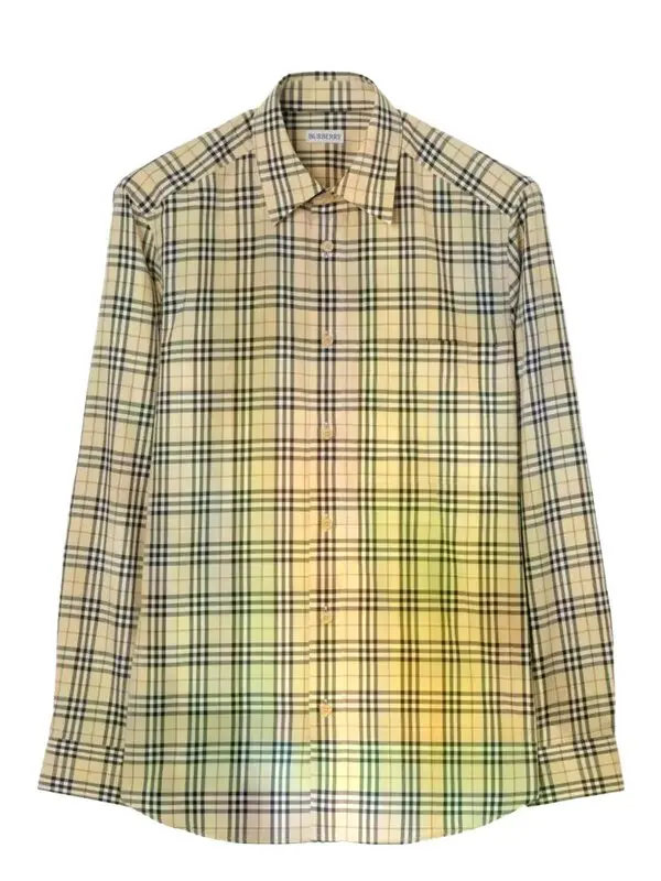 Burberry Check Cotton Shirt - Neutrals