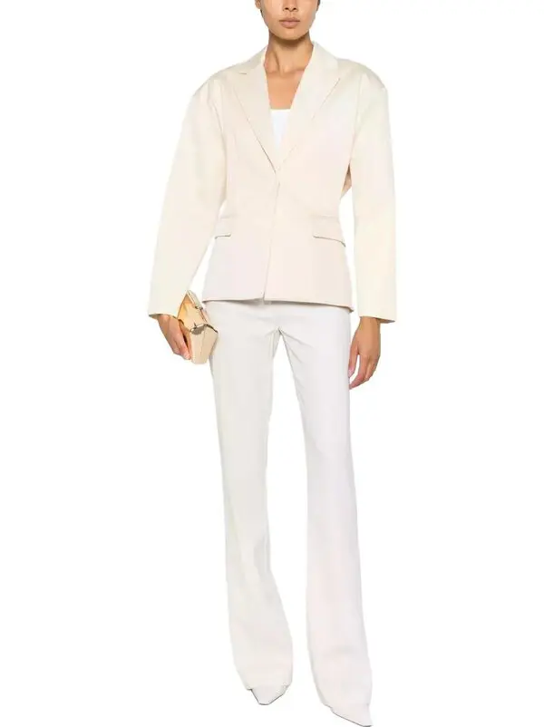 Patrizia Pepe Tailored Trousers With Split Cuffs - Neutrals