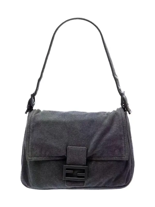 Fendi Cotton Mamma Forever Shoulder Bag - Grey