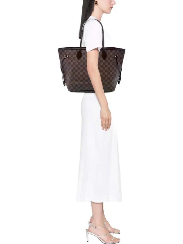 LOUIS VUITTON Damier Ebene Neverfull Mm Tote Bag - Brown
