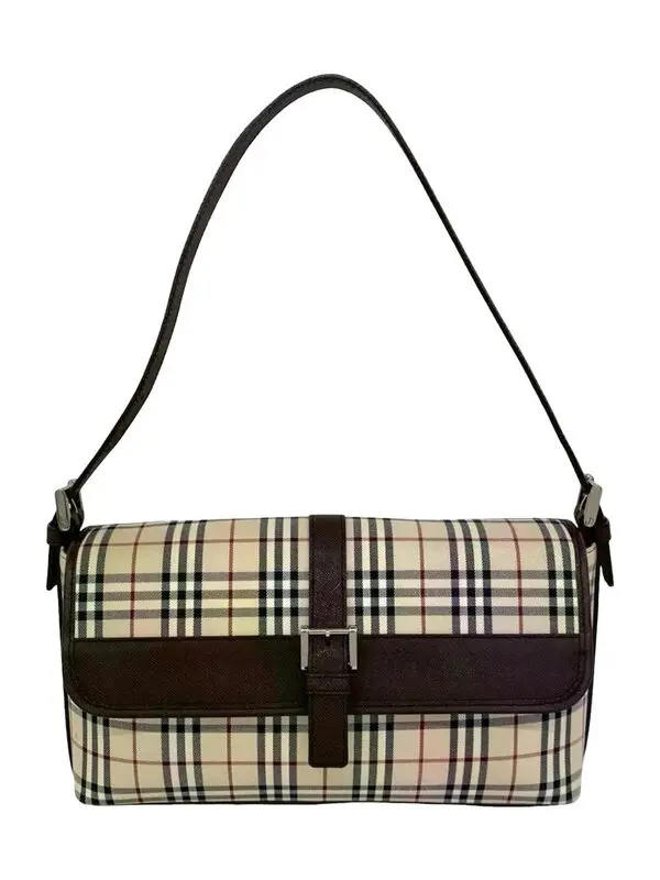 Burberry House Check Canvas Shoulder Bag - Neutrals
