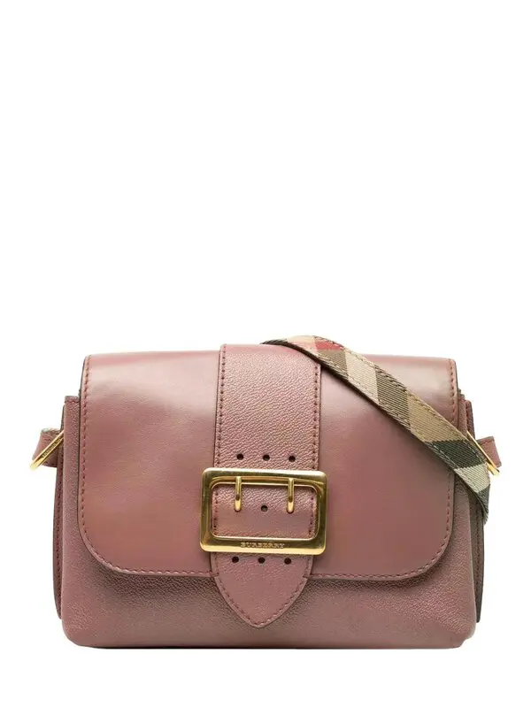 Burberry Small Leather Medley Buckle Crossbody Bag - Pink