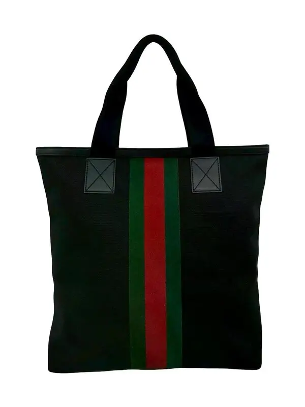 Gucci Nylon Web Tote Bag - Black