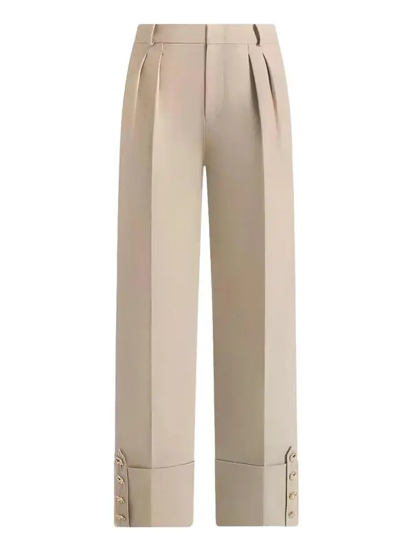 Manière De Voir Darlene Tailored Turn-up Hem Trousers - Neutrals