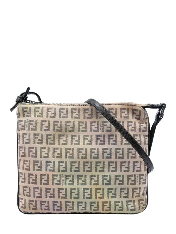 Fendi Zucchino Canvas Crossbody Bag - Neutrals