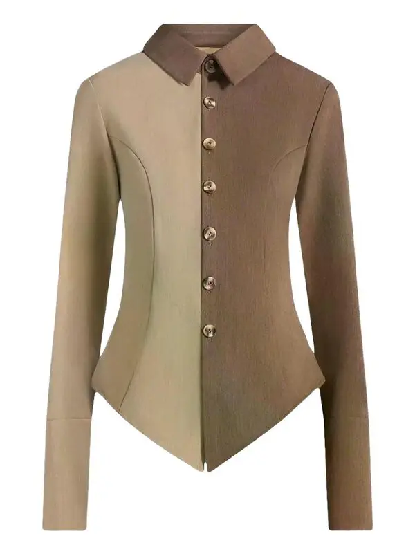 Manière De Voir Two-tone Tailored Shirt - Neutrals