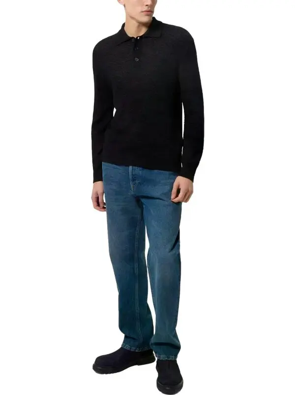 Missoni Zigzag-knit Polo Shirt - Black