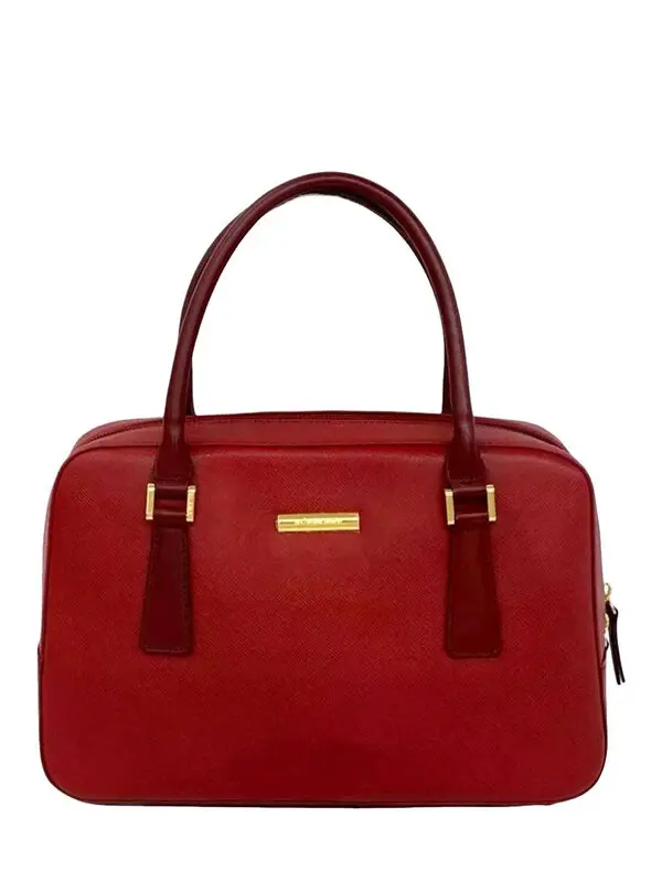 Burberry Leather Handbag - Red