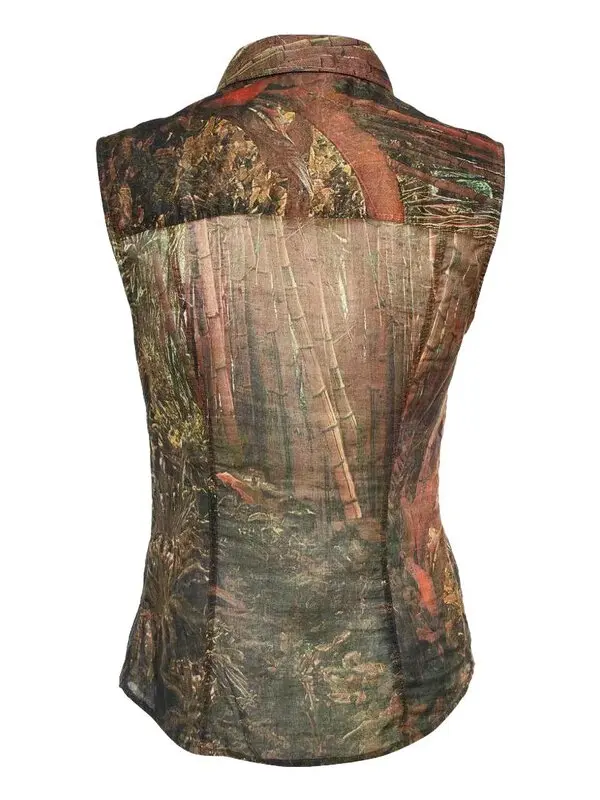 Dolce & Gabbana Printed Sleeveless Top - Brown