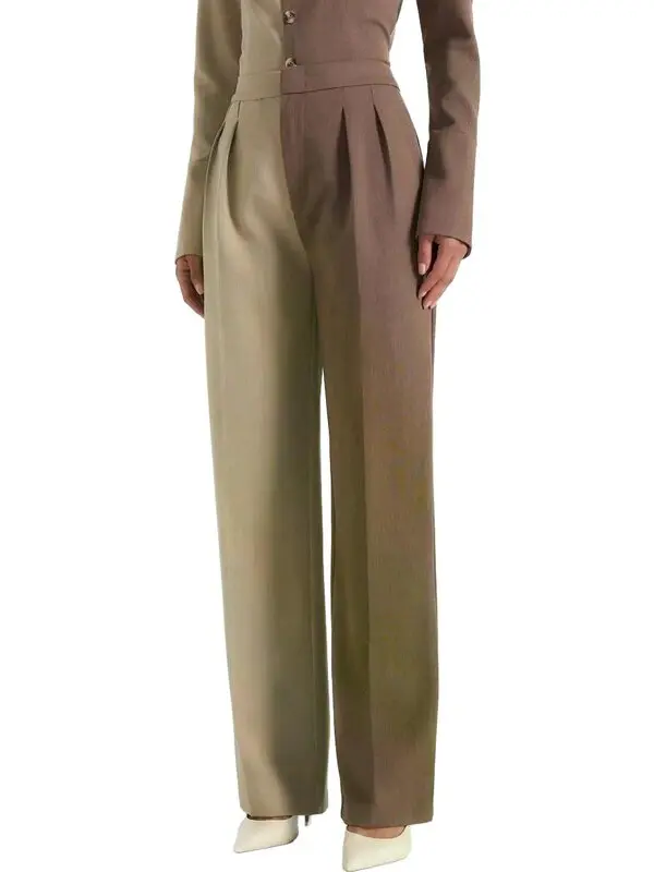 Manière De Voir Julie Two-tone Tailored Pants - Neutrals
