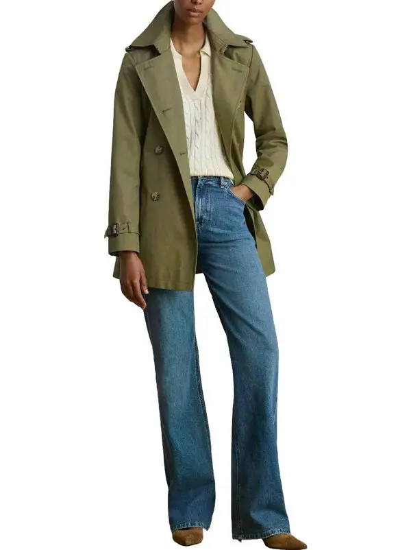 Ralph Lauren Double-breasted Belted Trench Coat - Green