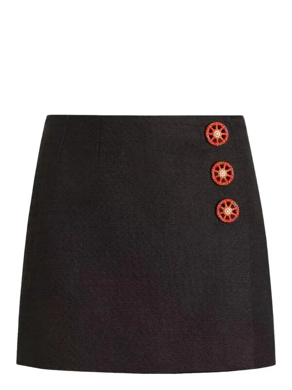 Dolce & Gabbana Mini Skirt In Fabric - Black