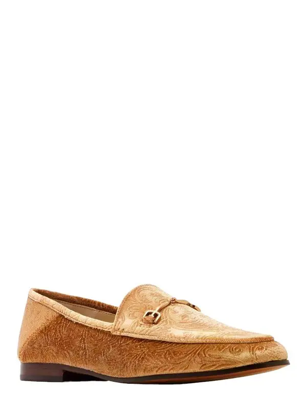 Sam Edelman Loraine Horsebit Floral-jacquard Loafers - Brown