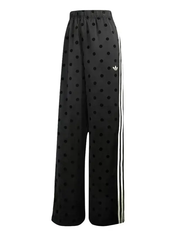 Adidas Polka-dot Satin Track Pants - Black