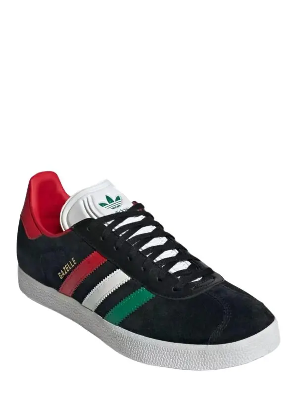 Adidas Gazelle Lace-up Leather Sneakers - Black