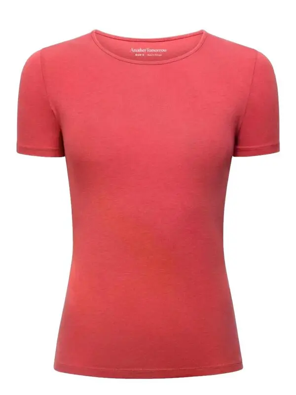 Another Tomorrow Fitted Short-sleeve T-shirt - Red