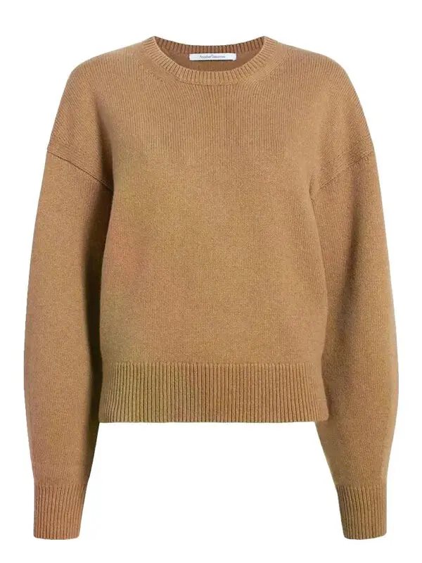 Another Tomorrow Darted Cashmere Sweater - Neutrals
