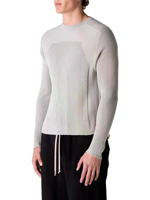 Rick Owens Ribbed Geo Sweatshirt - Grey
