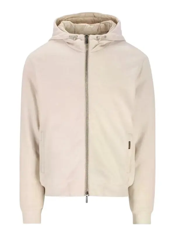 MOORER Drawstring Hooded Jacket - Neutrals