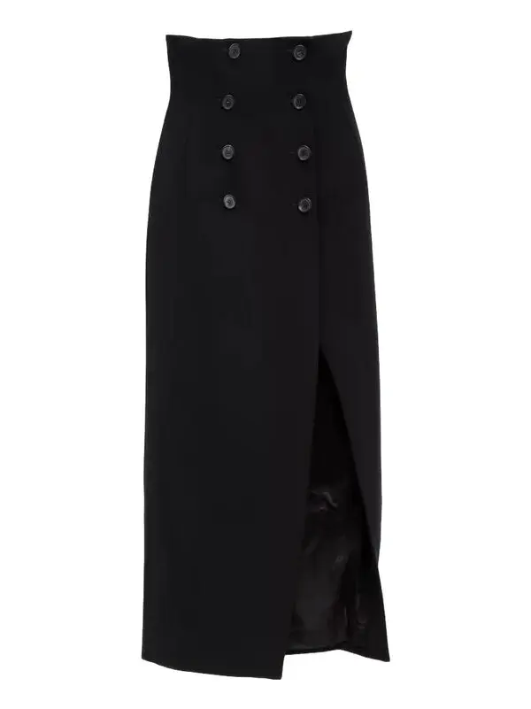 Khaite Double-breasted Maxi Skirt - Black