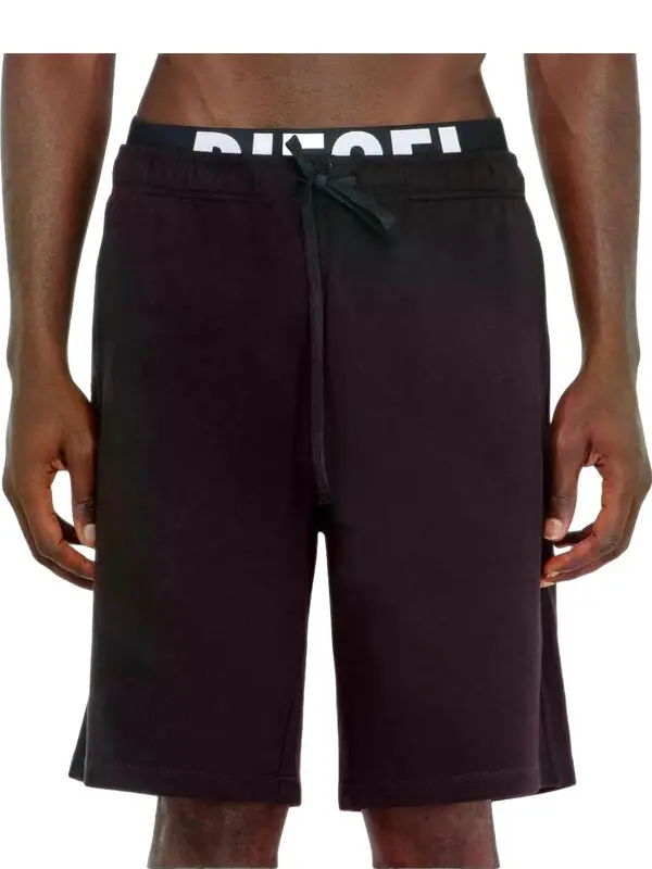 DIESEL® Devin D-pop Logo Waistband Shorts - Black