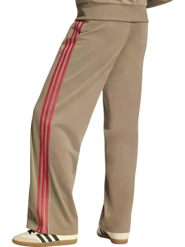 Adidas Beige Embroidered Logo Track Pants - Neutrals
