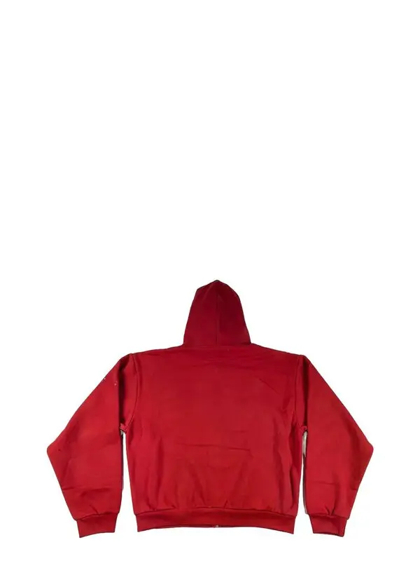 SP5DER Angel Number Zip-up Hoodie - Red