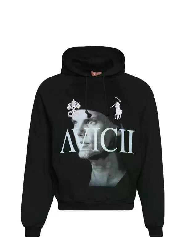 PRAYING Avicii Print Hoodie - Black