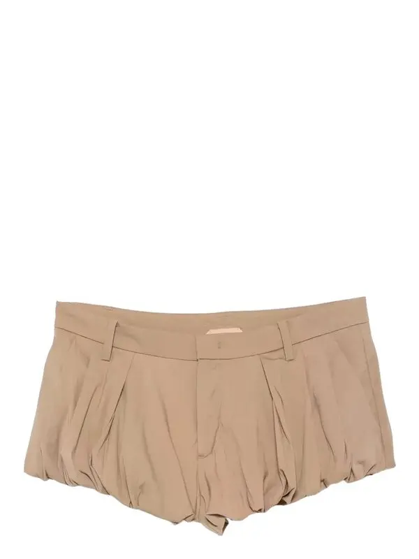 N°21 Pleated Bubble Hem Shorts - Neutrals