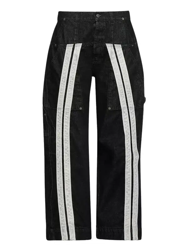 RIVINGTON ROI REBIS Stripe Detail Jeans - Black