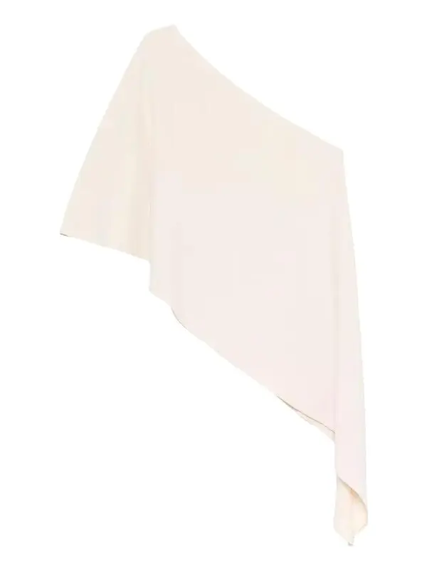 VICOLO Asymmetric One-shoulder Top - Neutrals