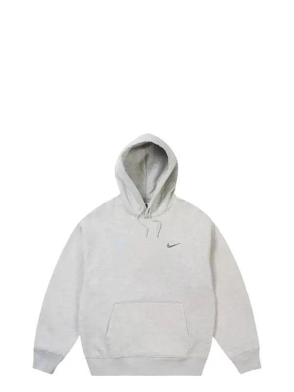 PALACE X Nike Swoosh Long-sleeve Hoodie - Grey
