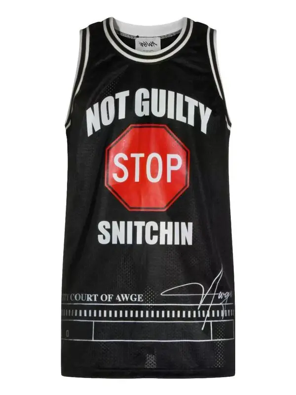 AWGE Graphic Print Vest - Black