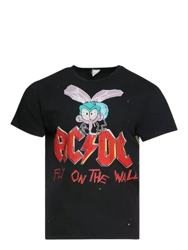 MadeWorn Ac/dc Trapped Like A Fly On The Wall Graphic Tee - Black