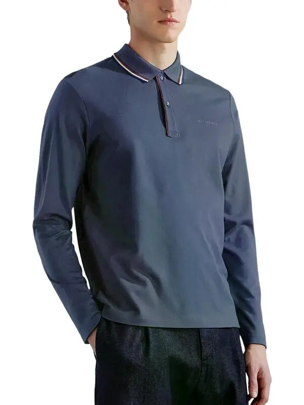 Paul & Shark Logo-detail Polo Shirt - Blue
