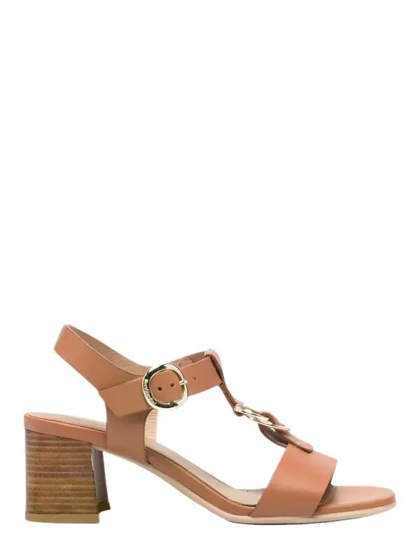 NEROGIARDINI Buckle-fastening Leather Sandals - Brown