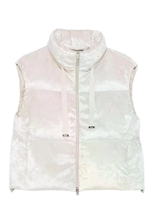 Herno Quilted Textured Gilet - Neutrals