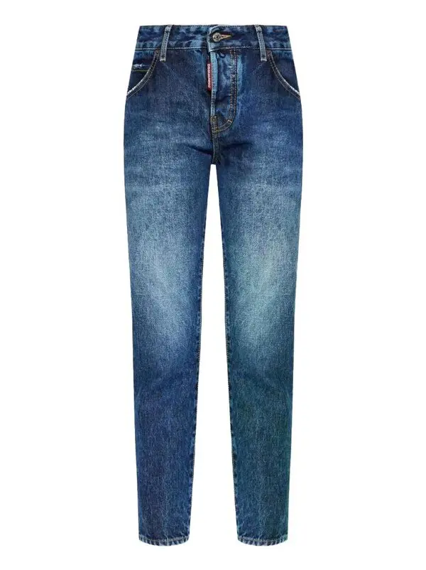Dsquared2 Teddy Distressed Faded Jeans - Blue