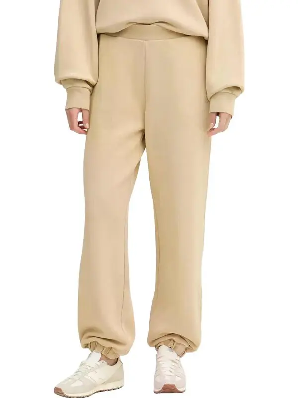 EA7 Emporio Armani Logo Embroidered Track Pants - Neutrals