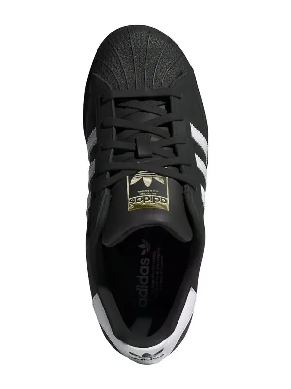 Adidas Superstar Striped Sneakers - Black