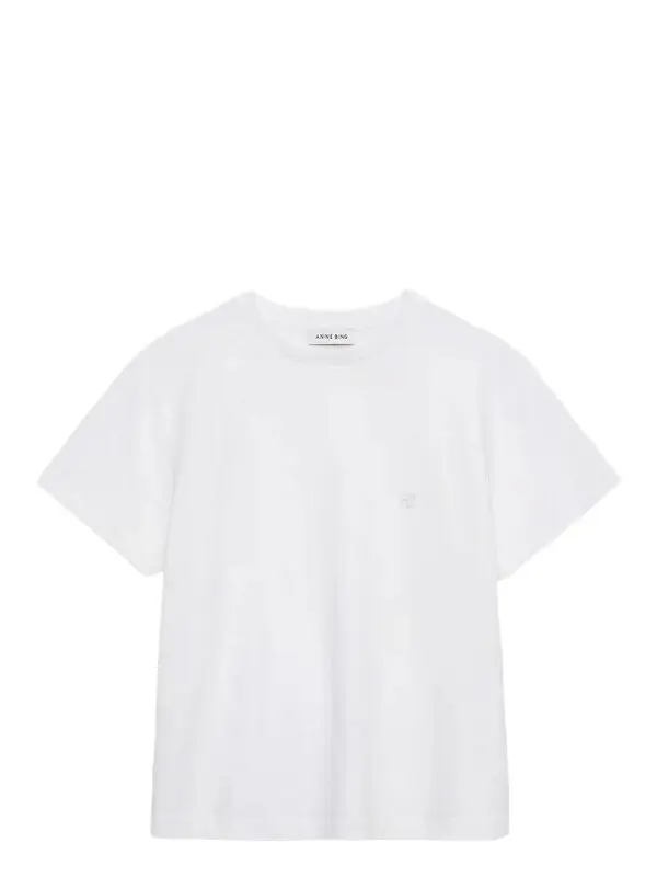 ANINE BING Shelley Cropped T-shirt - White