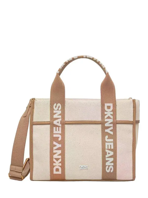 Dkny Logo-print Canvas Tote Bag - Neutrals