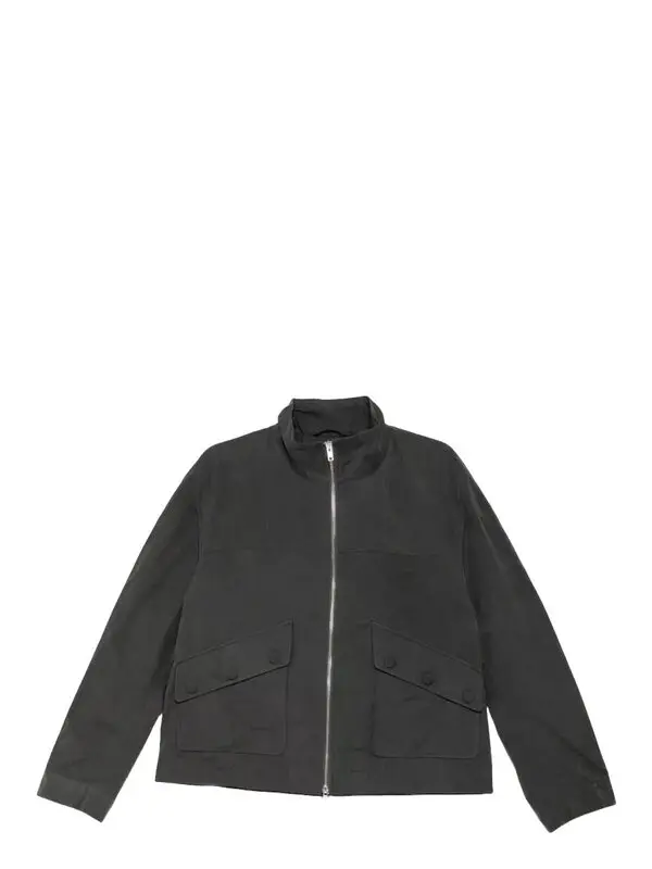 You Must Create Medium High Neck Zip-up Jacket - Grey