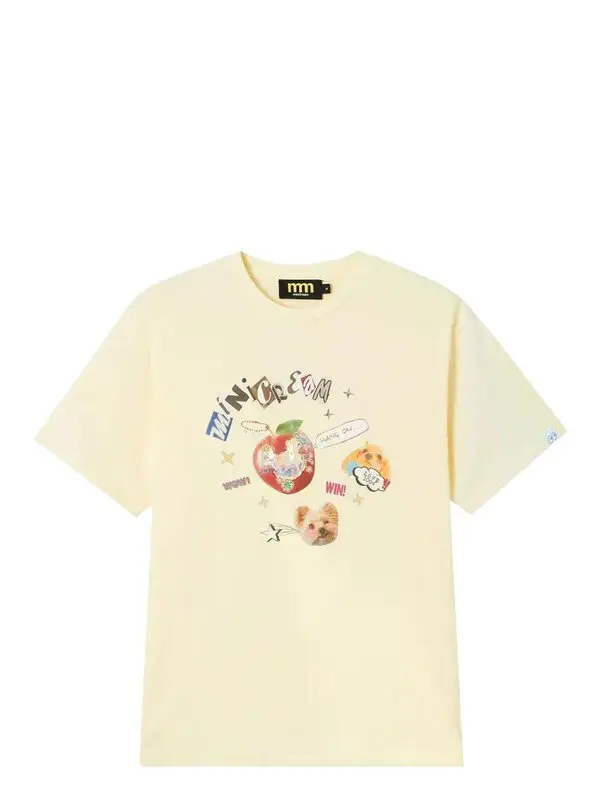 MINI CREAM Graphic Print T-shirt - Yellow