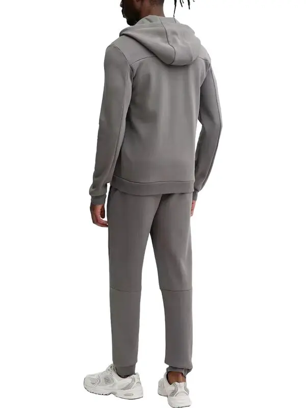 EA7 Emporio Armani Logo Print Zip-up Hoodie - Grey