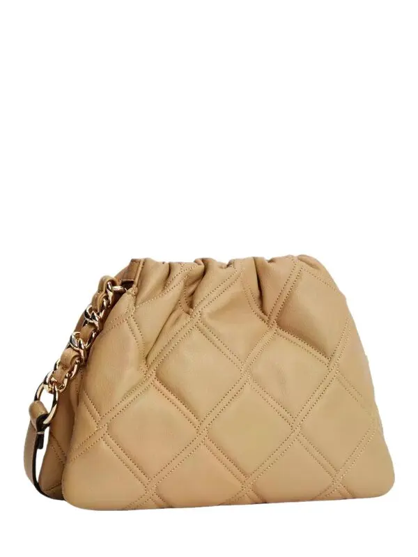 Tommy Hilfiger Quilted Ruched Shoulder Bag - Neutrals