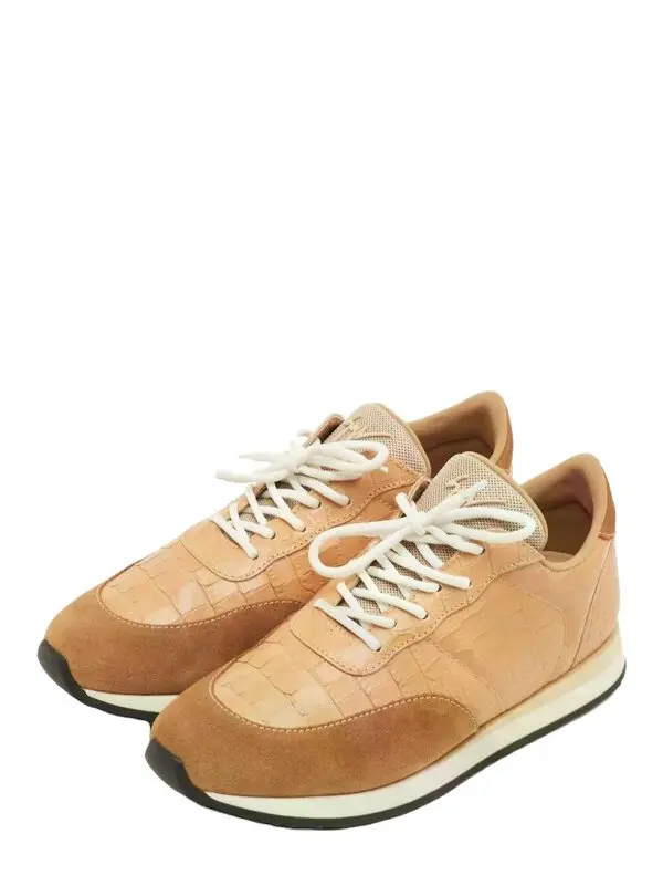 GIUSEPPE ZANOTTI Jimi Croc-embossed Sneakers - Neutrals