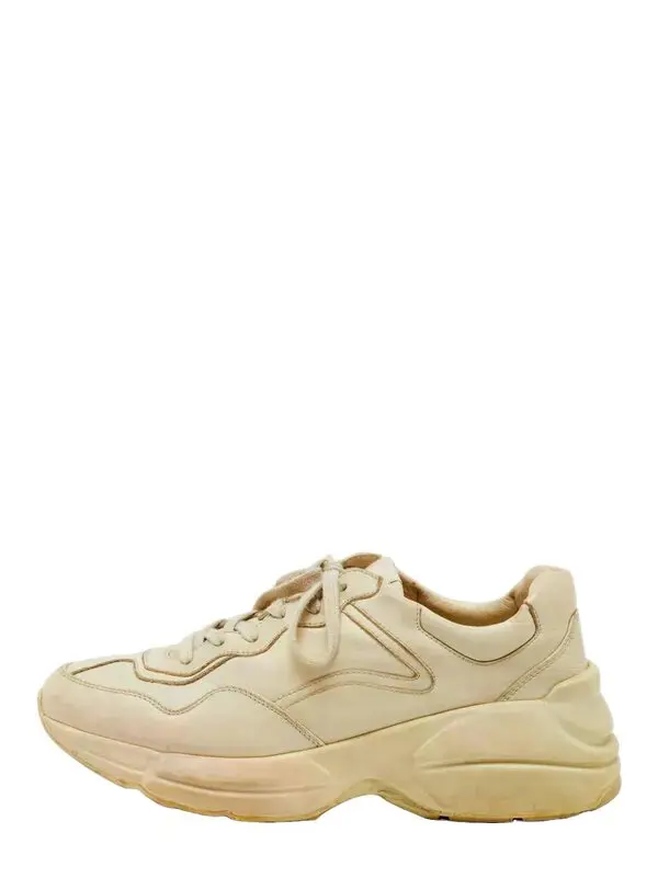 Gucci Rhyton Distressed Lace-up Sneakers - Neutrals