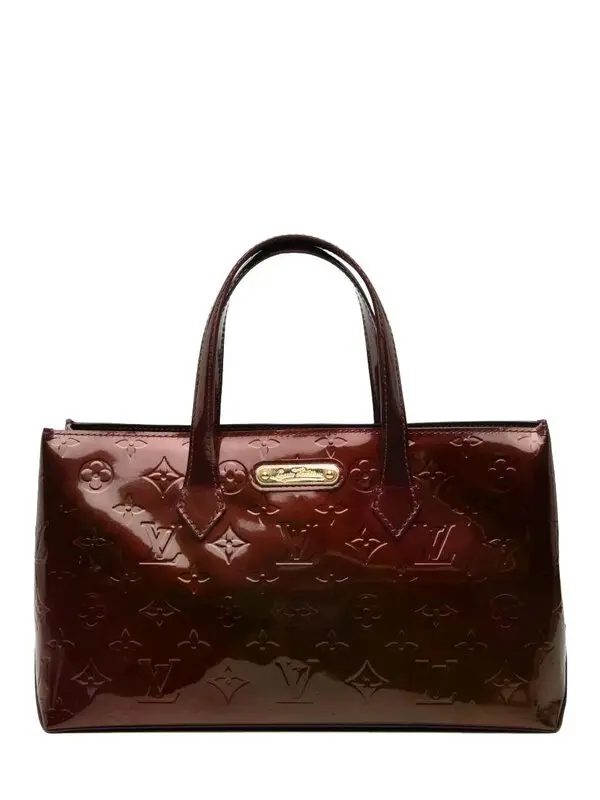 LOUIS VUITTON Monogram Vernis Wilshire Pm Handbag - Red