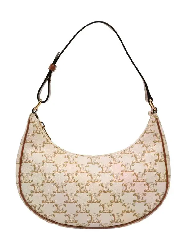 Celine Triomphe Coated Canvas Ava Shoulder Bag - Brown